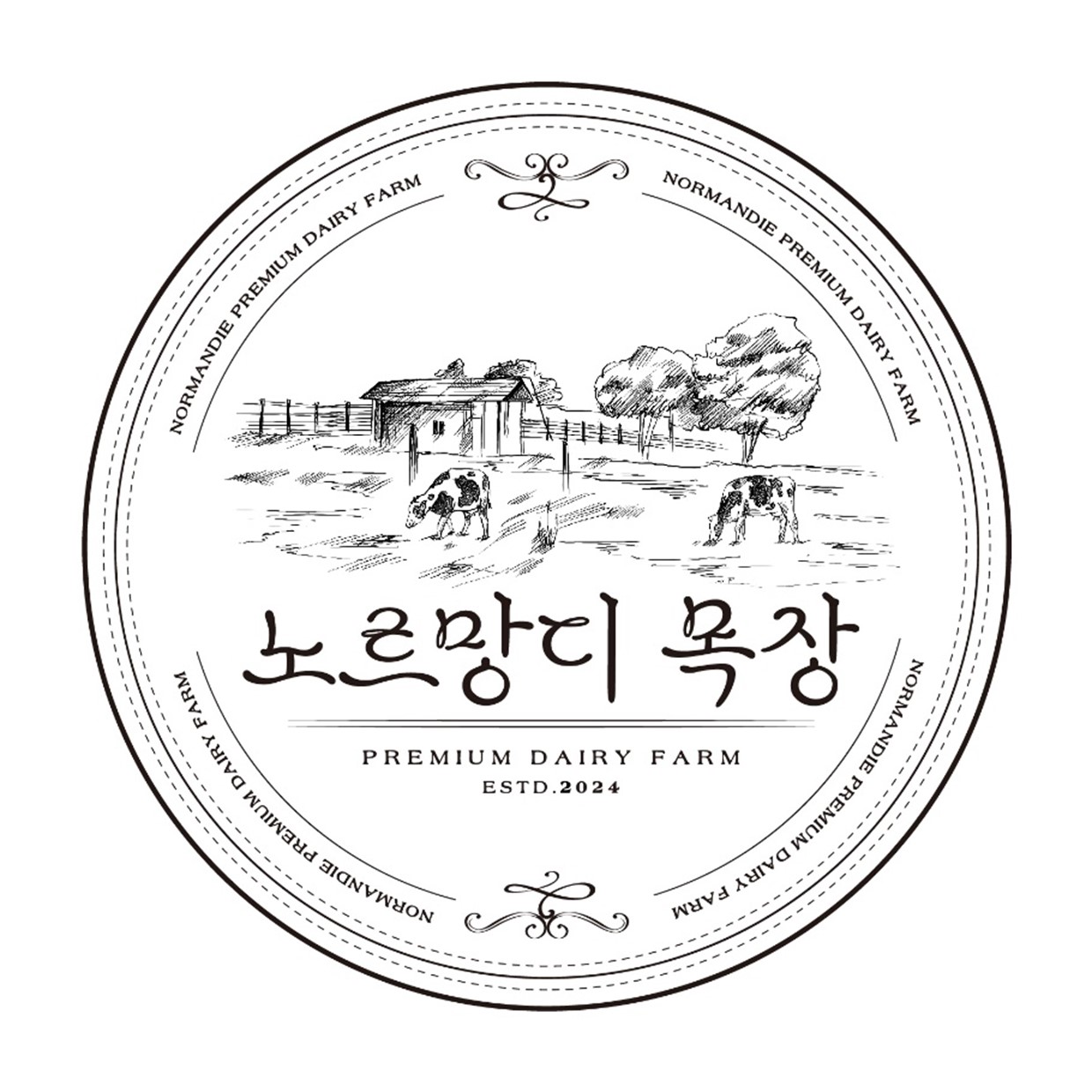 노르망디 목장 PREMIUM DAIRY FARM ESTD.2024 NORMANDIE PREMIUM DAIRY FARM 상표권 ...